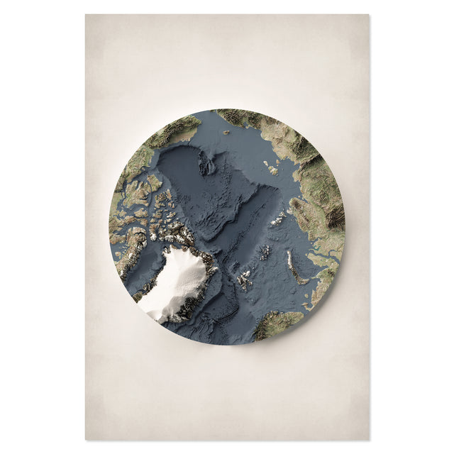 Elevation Map of the Arctic Circle | Satellite Imagery – East Of Nowhere