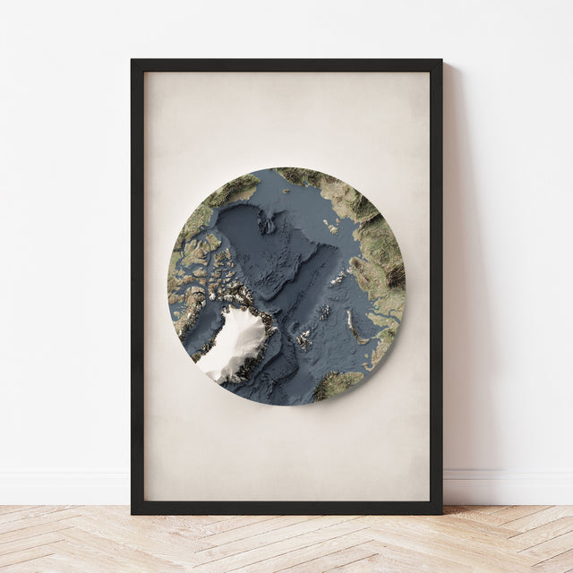 Elevation Map of the Arctic Circle | Satellite Imagery – East Of Nowhere