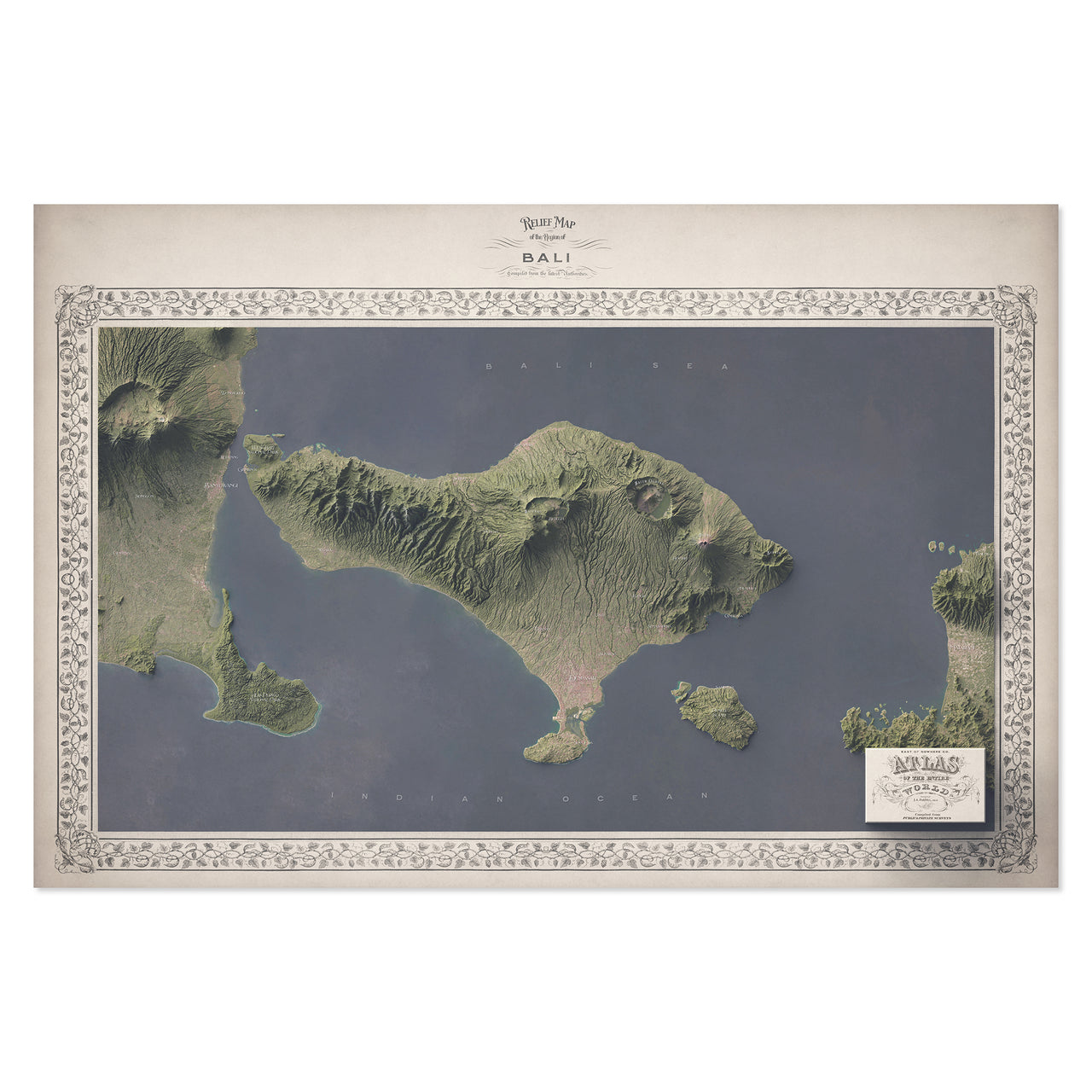 Elevation Map of Bali | EON Topographic Atlas – East Of Nowhere