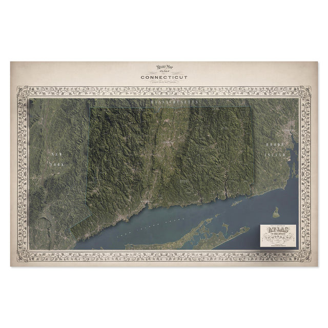 Elevation Map of Connecticut | EON Topographic Atlas – East Of Nowhere
