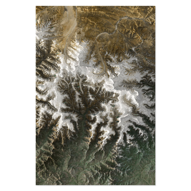 Elevation Map of Mount Everest Region | Satellite Imagery – East Of Nowhere