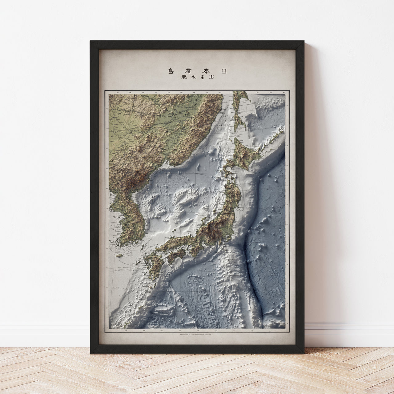 Elevation Map of Japan | 1910 Vintage – East Of Nowhere