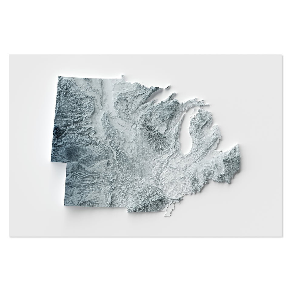 Elevation Map of The Midwest | Minimalist Style – East Of Nowhere