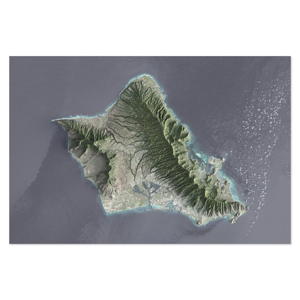 Elevation Map of Oahu | Satellite Imagery – East Of Nowhere