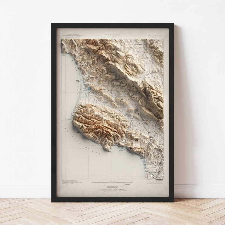 Elevation Maps & Topographic Wall Art Prints For Home Decor – East Of ...