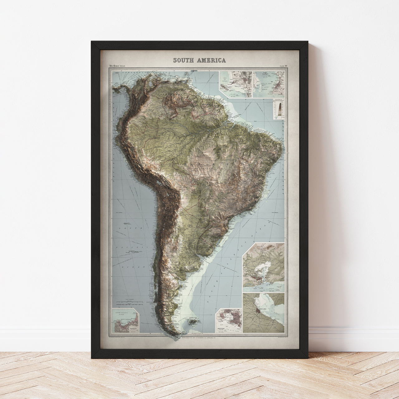 Elevation Map of South America | 1922 Vintage – East Of Nowhere