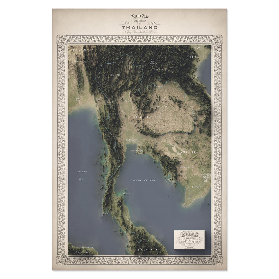 Elevation Map of Thailand | EON Topographic Atlas – East Of Nowhere